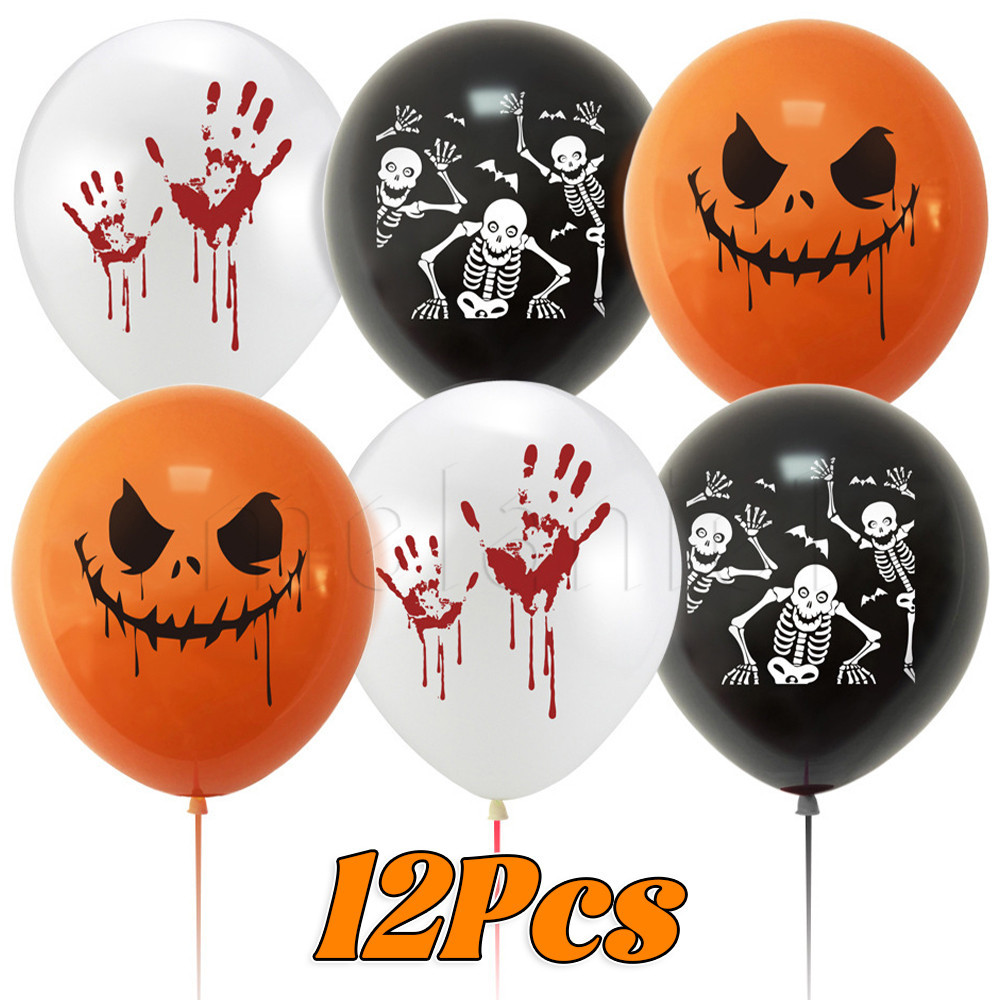 Horror Skull Bloody Hand Pattern - Halloween Party Decor Supplies ...