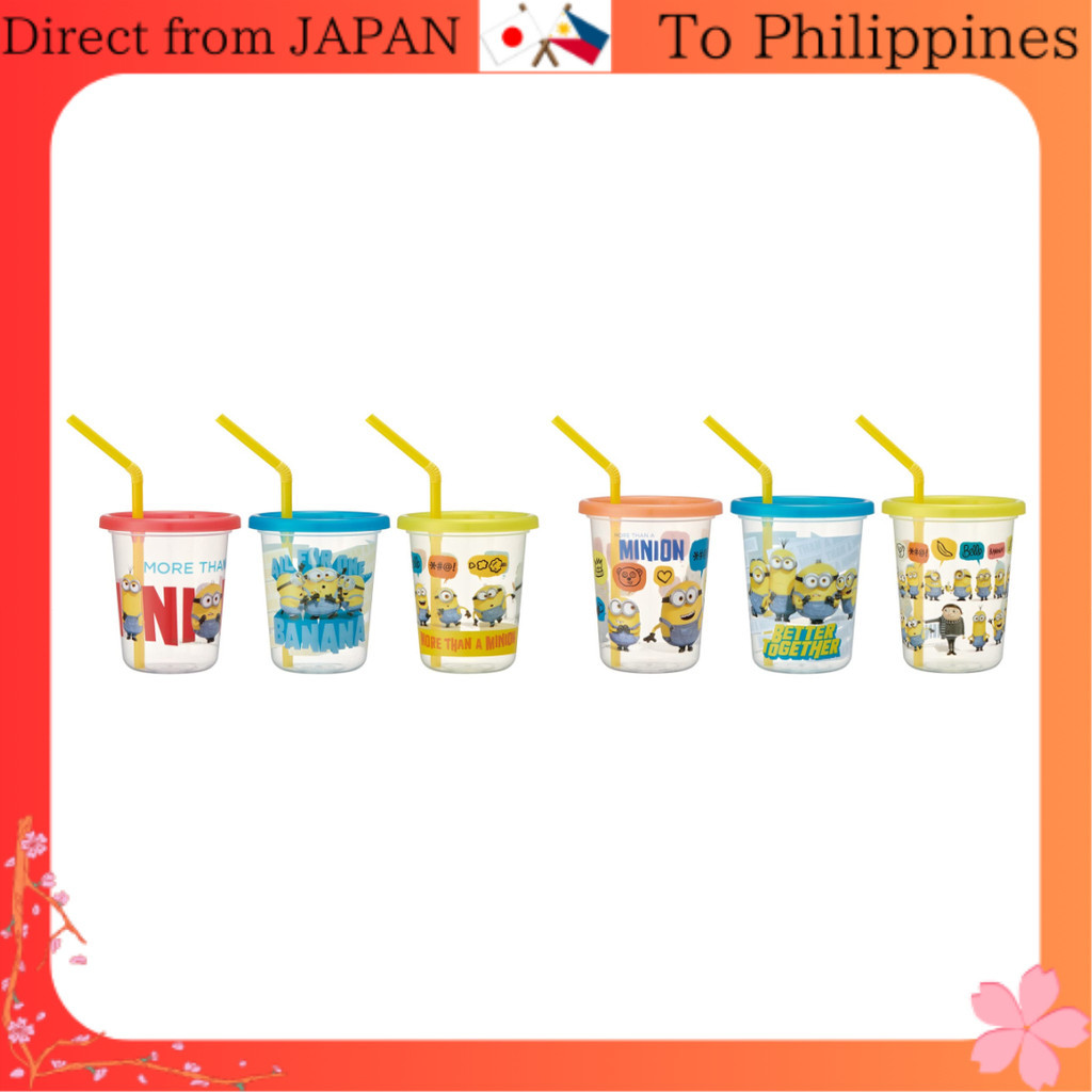 Skater Tumbler with Straw 3 Pieces Minions Fever Made in Japan 320ml SIH3ST-A ,230ml×3,320ml×3 ...