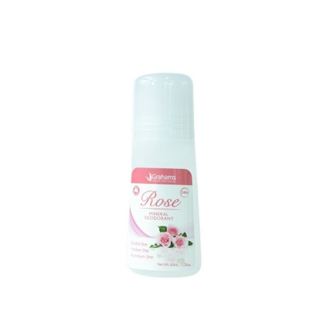 Graham's Natural Mineral Deodorant Rose Roll-on 65ml x 2pack | Shopee ...