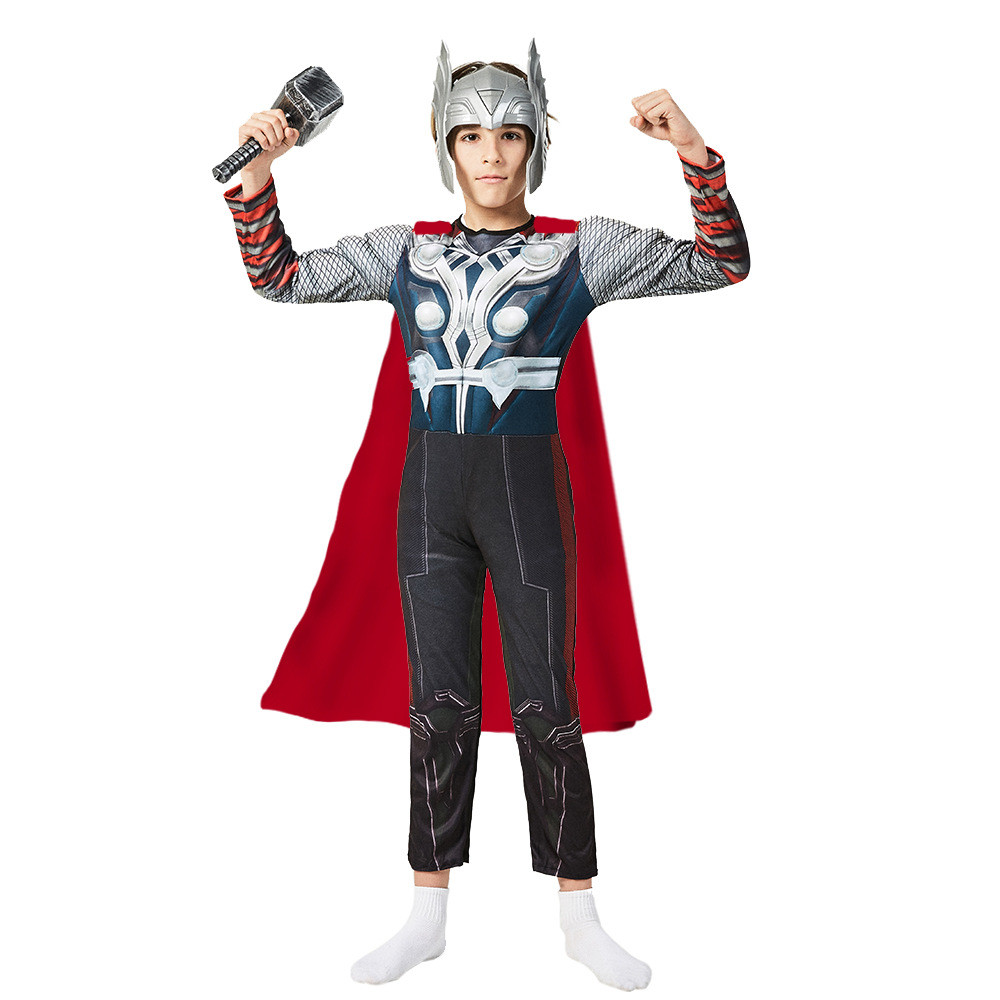 Children Superhero Thor Thor Muscle Dress Up Movie Character Cosplay ...