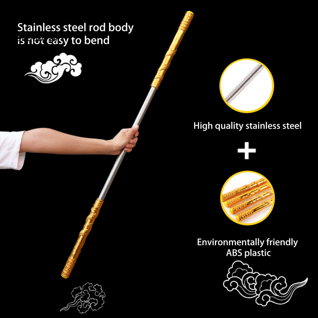 PANDU 60cm Golden Cudgel Adjustable Length Monkey King Staff 60cm Golden Wukong Ruyi Jingu Bang ...