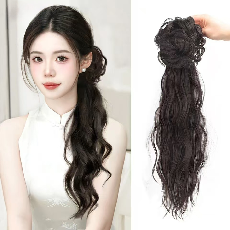 New Chinese synthetic wig ponytail hair extension, Fried Dough Twists ...