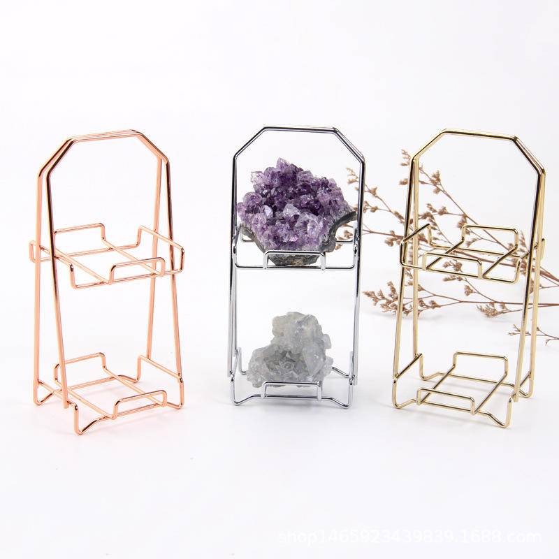 Metal Jewelry Rack Crystal Mineral Rough Stone Stone Ore Display Rack ...