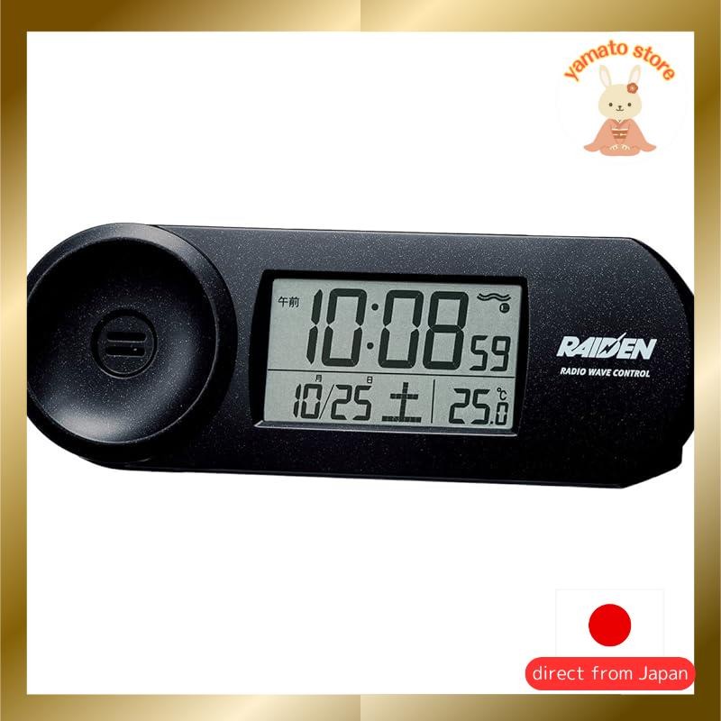 SEIKO CLOCK RAIDEN High Volume Digital Radio Wave Alarm Clock (Black ...