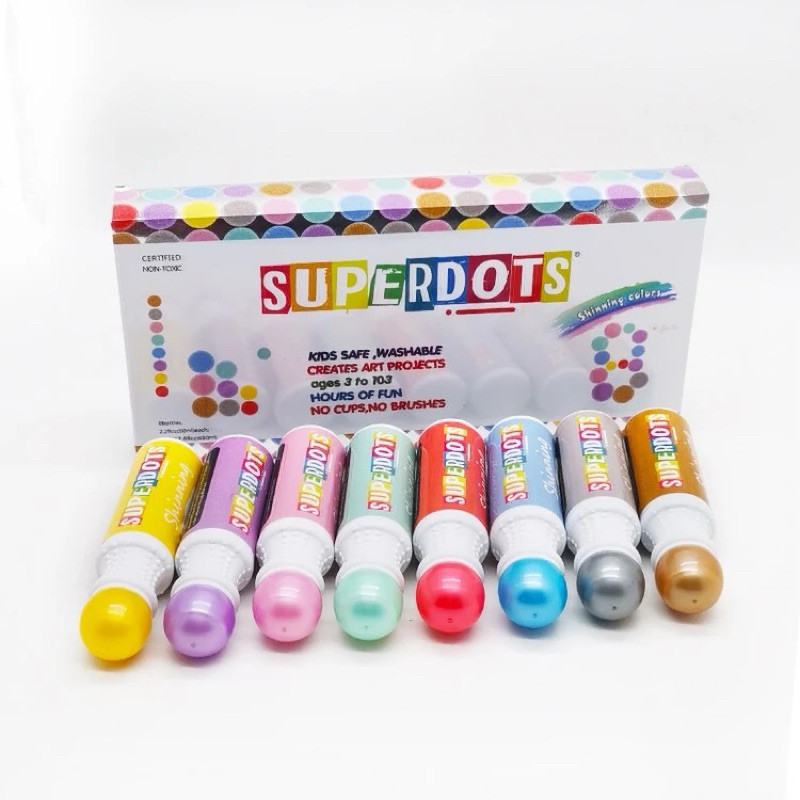 SUPERDOTS Metallic Big Dot Markers dauber Kid-safe, Non-Toxic Washable ...