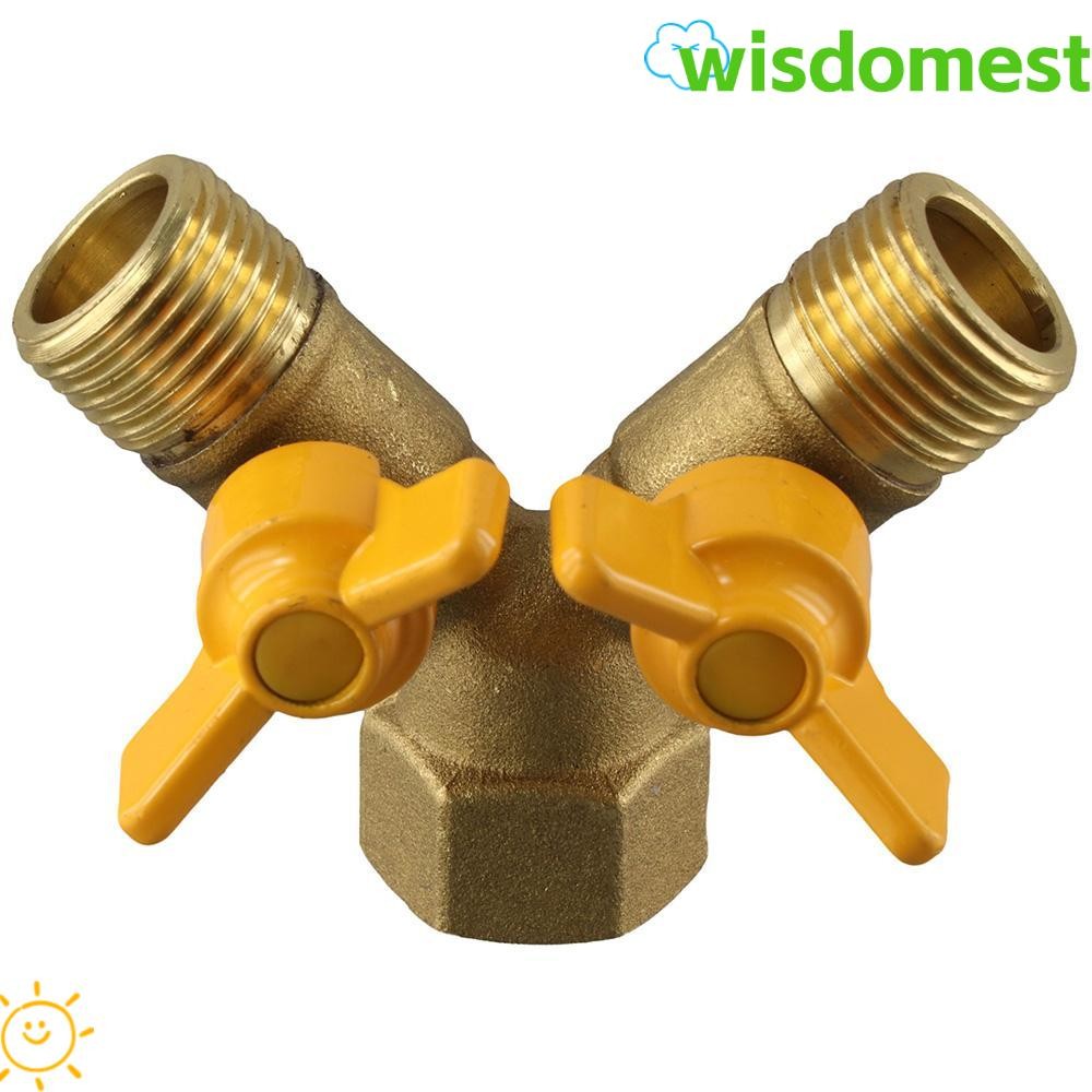 WISDOMEST Y Valve, Y Shape 2 Way Connectors, Sink Tap Brass Water ...