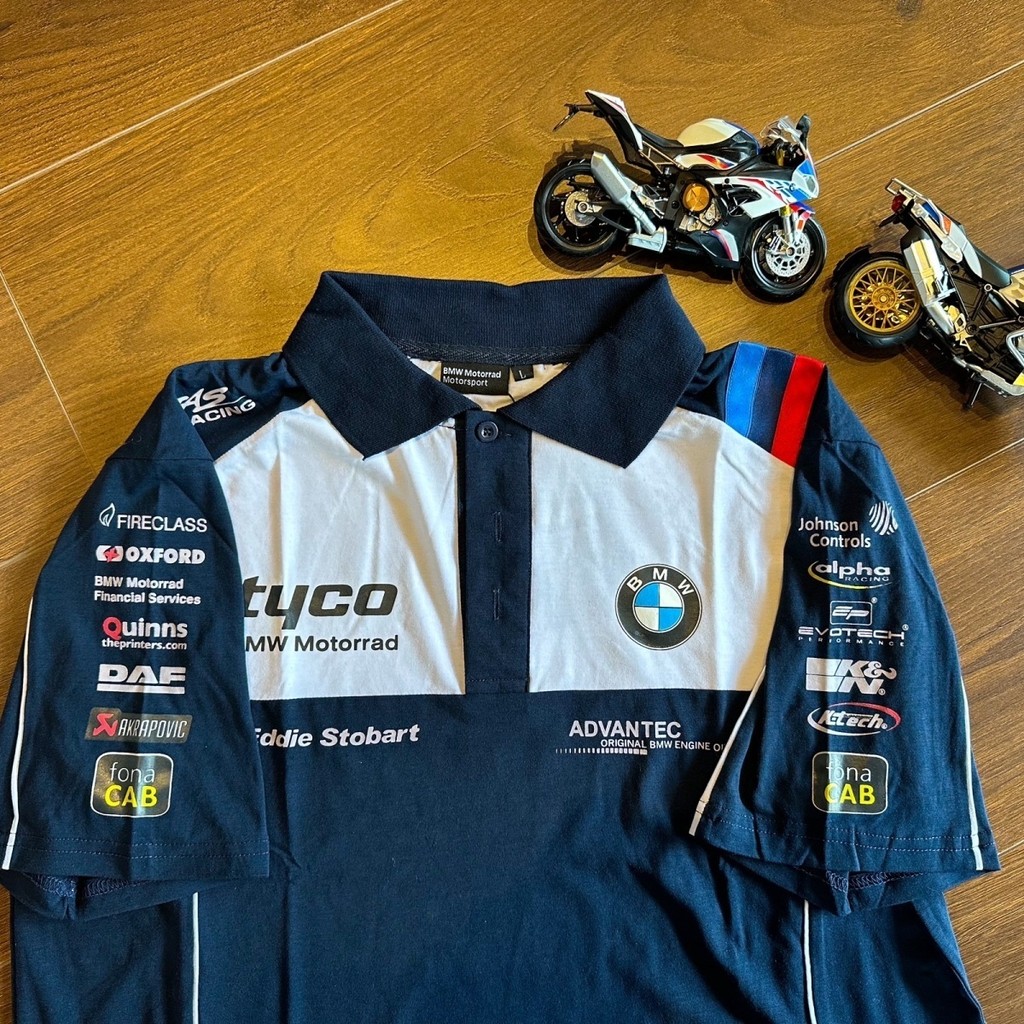Bmw polo Shirt Sports Casual Top WSBK Factory Uniform Pure Cotton ...