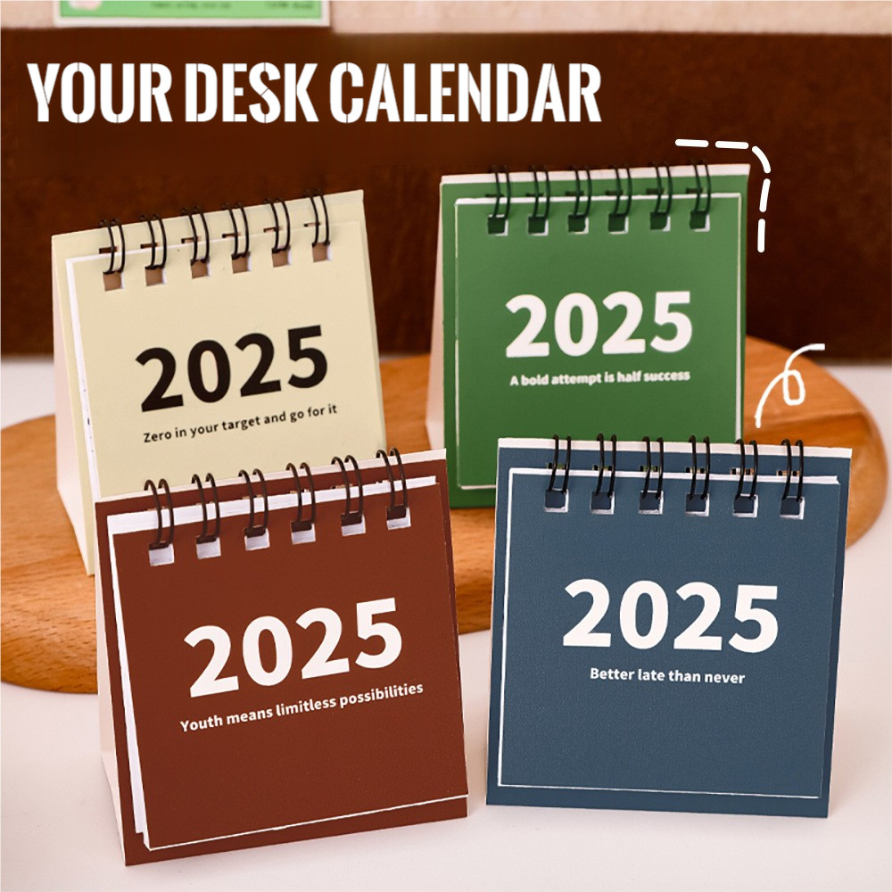 2025Simple Desk Calendar Creative Mini-Portable Calendar Desktop ...