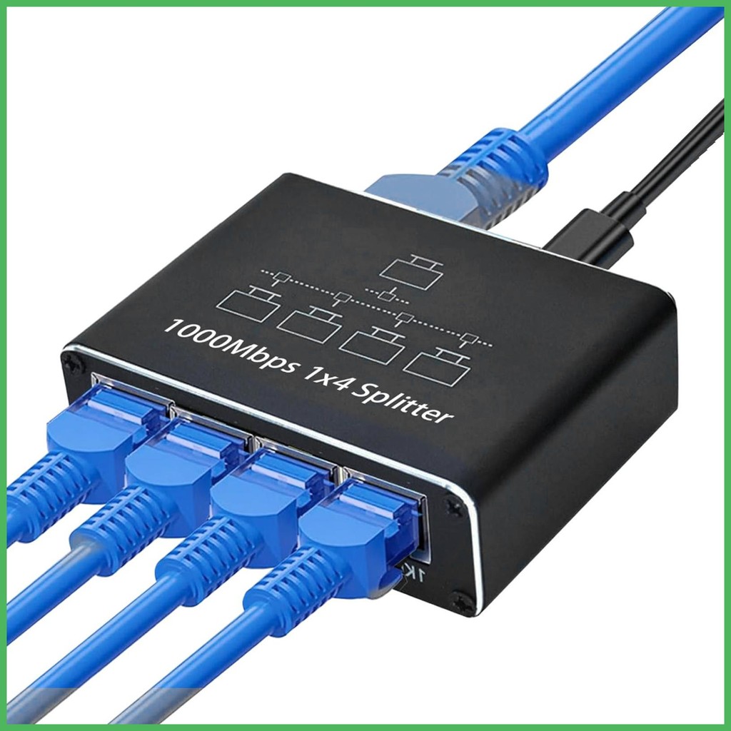 Gigabit Coax Cable Splitter 1 To 4 Gigabit Network Connector 1000Mbps ...