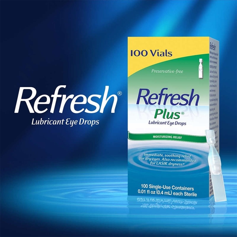 ALL SKY Refresh Plus Lubricant Eye Drops 100 VIALS (EXPIRED 11/2025 ...