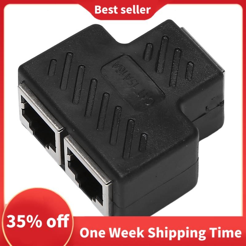 Available 2 Port RJ45 Splitter Adapter LAN Network Ethernet Extender ...