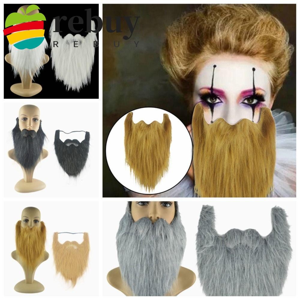 REBUY Realistic Fake Beard, Artificial Beard Fake Beard Halloween Fake ...
