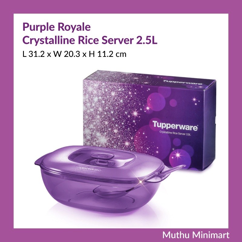 Tupperware Purple Royale Crystalline Rice Server Dinnerware Tableware ...