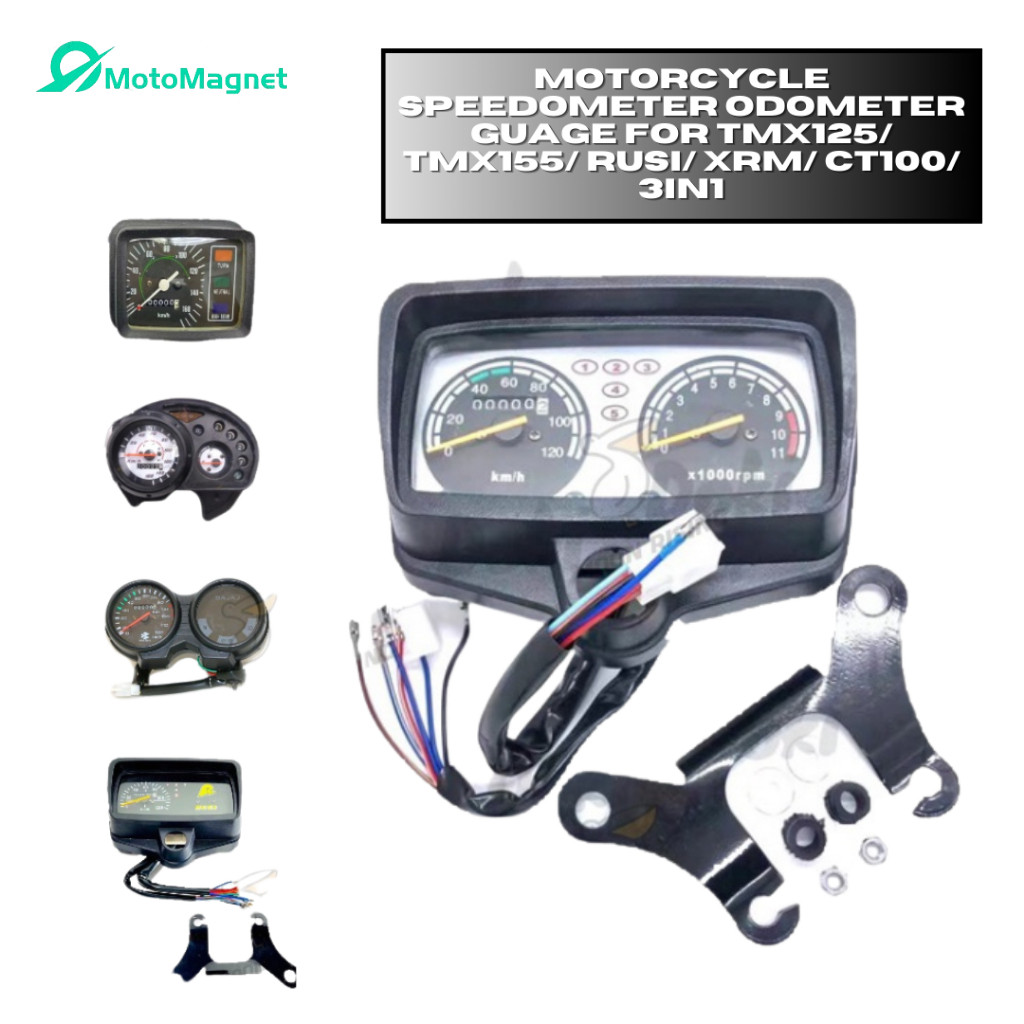 MOTORCYCLE SPEEDOMETER ODOMETER GUAGE FOR TMX125/ TMX155/ RUSI/ XRM ...