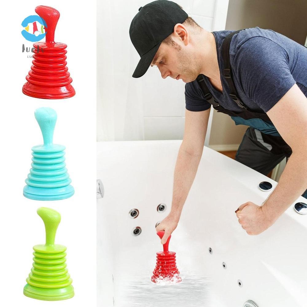 LUOLUVO Bathroom Powerful Plunger, Drain Unblock Handheld Drainage ...