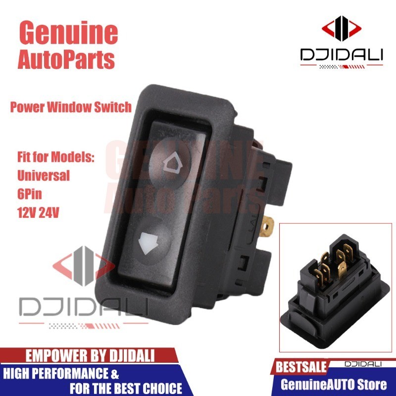 Window Switcher Universal 6Pin 12V 24V Car Power Window Switch Car ...