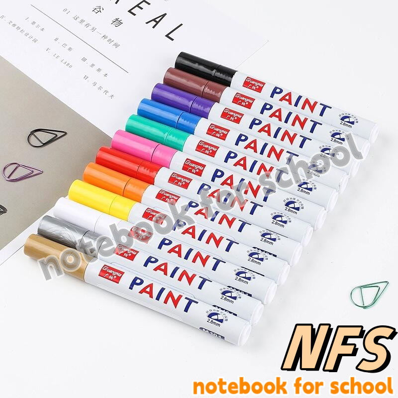 NFS Waterproof Rubber Permanent Paint Marker Pen Car Tire Rubber Touch ...