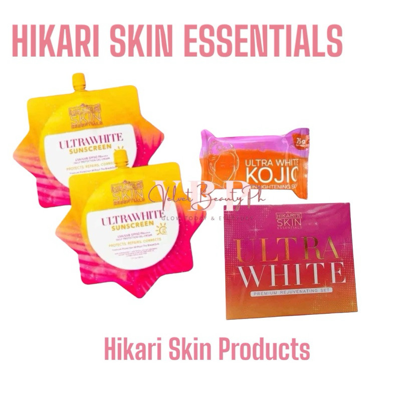 HIKARI ULTRA WHITE REJUV SET | SUNSCREEN 50g | 3 PCS KOJIC MINIS ...