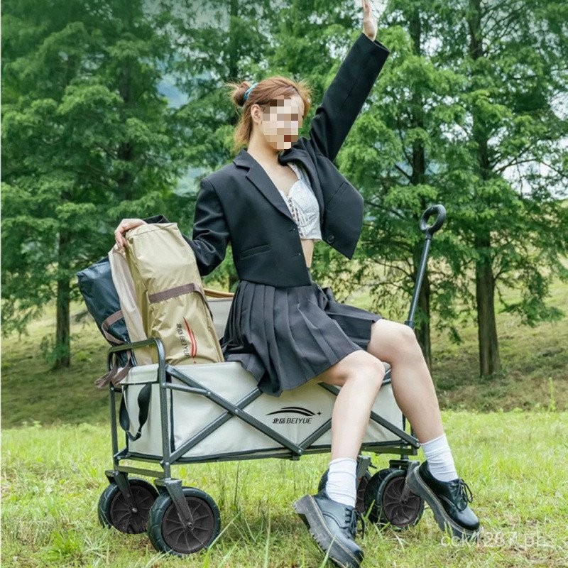 Extra Large Folding Hand Push Cart Picnic Cart Camping Cart Hand Pull ...