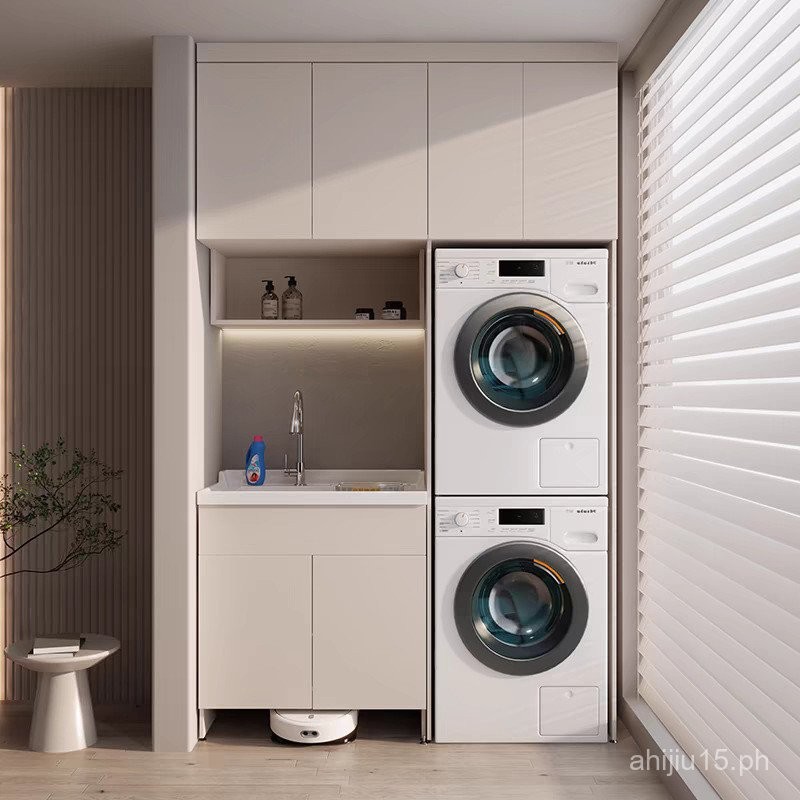 Balcony Cabinet Washing Machine Dryer Combination Cabinet Double ...
