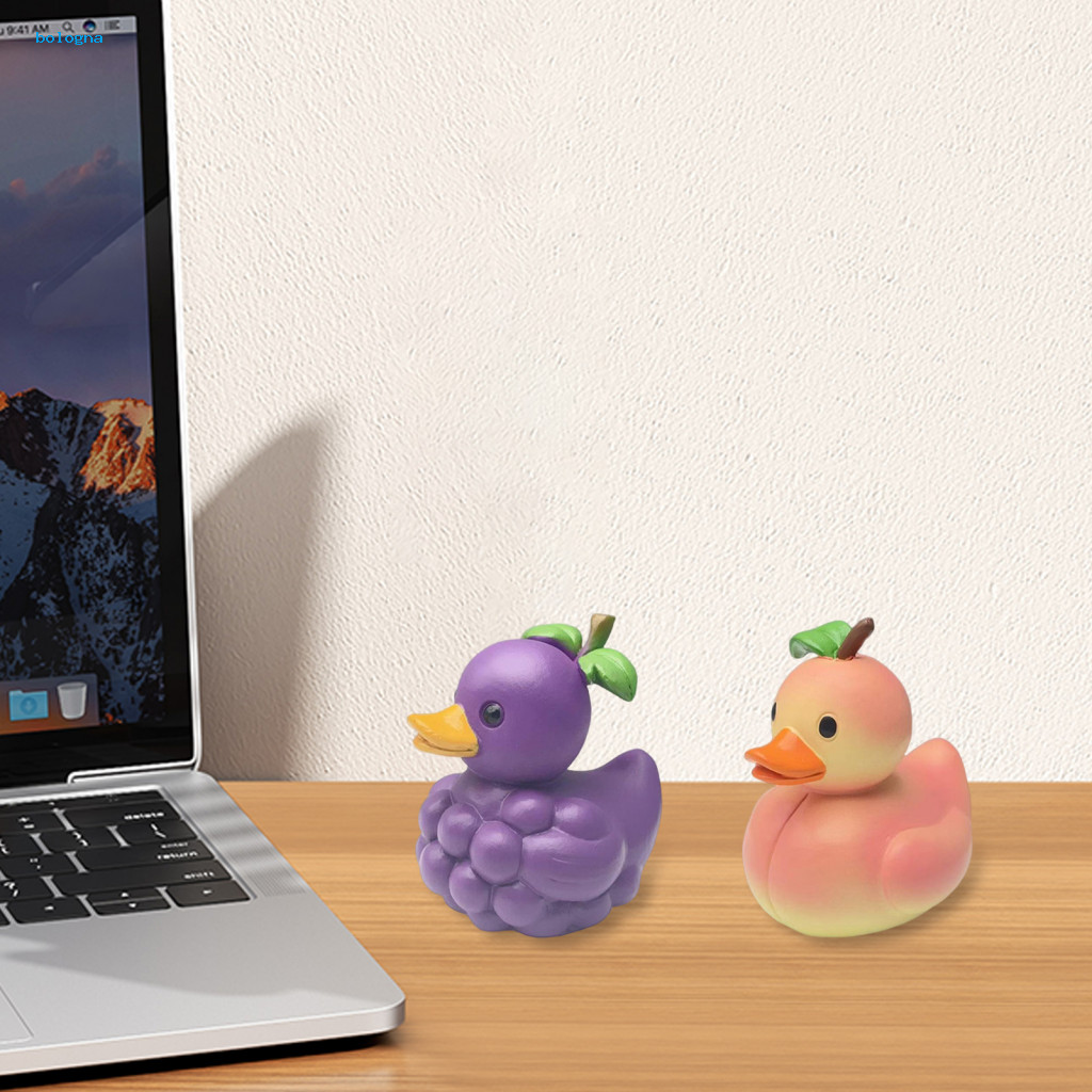 {bologna} Home Decor Duck Statue Resin Duck Figurine Colorful Fruit ...