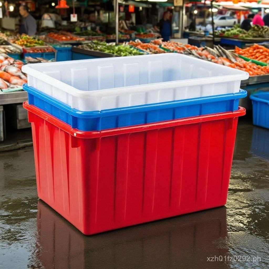 Square Plastic Bucket Plastic Breeding Rectangular Water Tank Aquatic ...