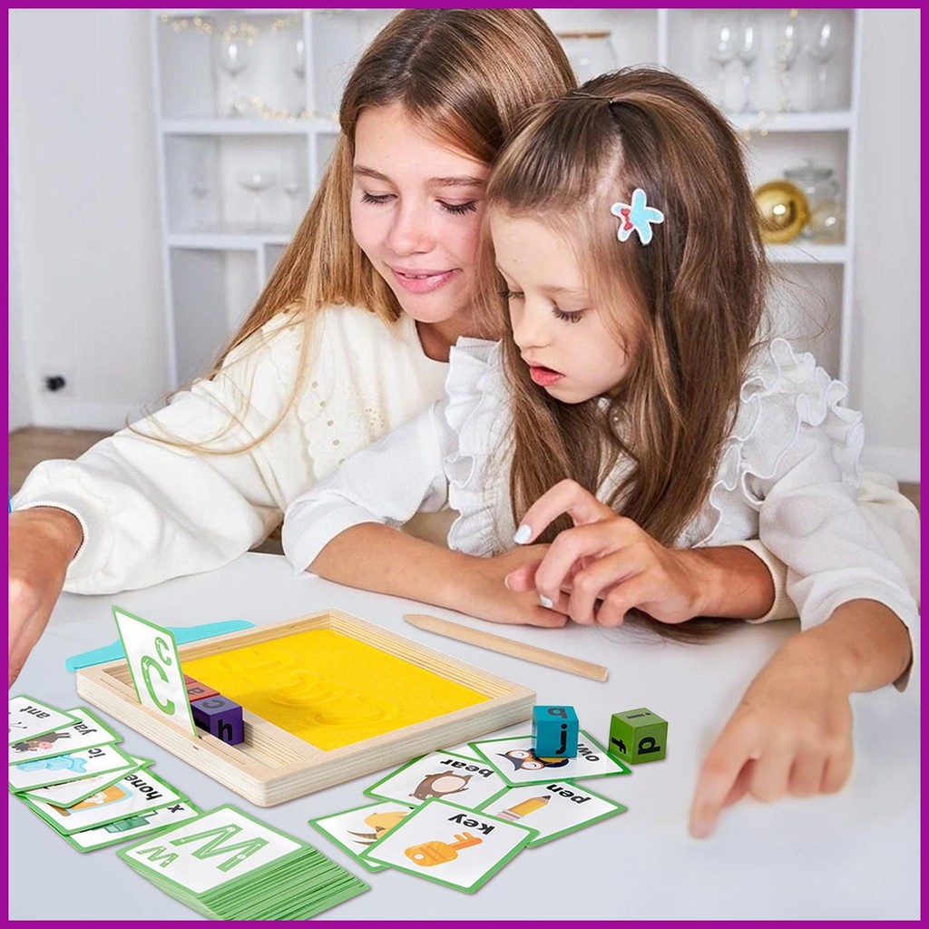 Sand Trays for Letter Writing Sand Letter Tracing Tray Wooden Sensory ...