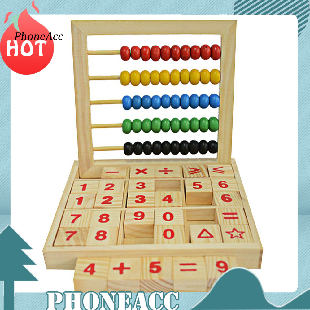 Wooden Abacus Children Counting Number Alphabet Letter Blocks ...