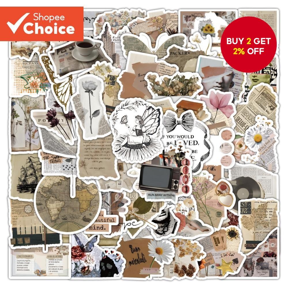 53Pcs Broken Diary Series Graffiti Stickers for Suitcases Mobile Phone ...