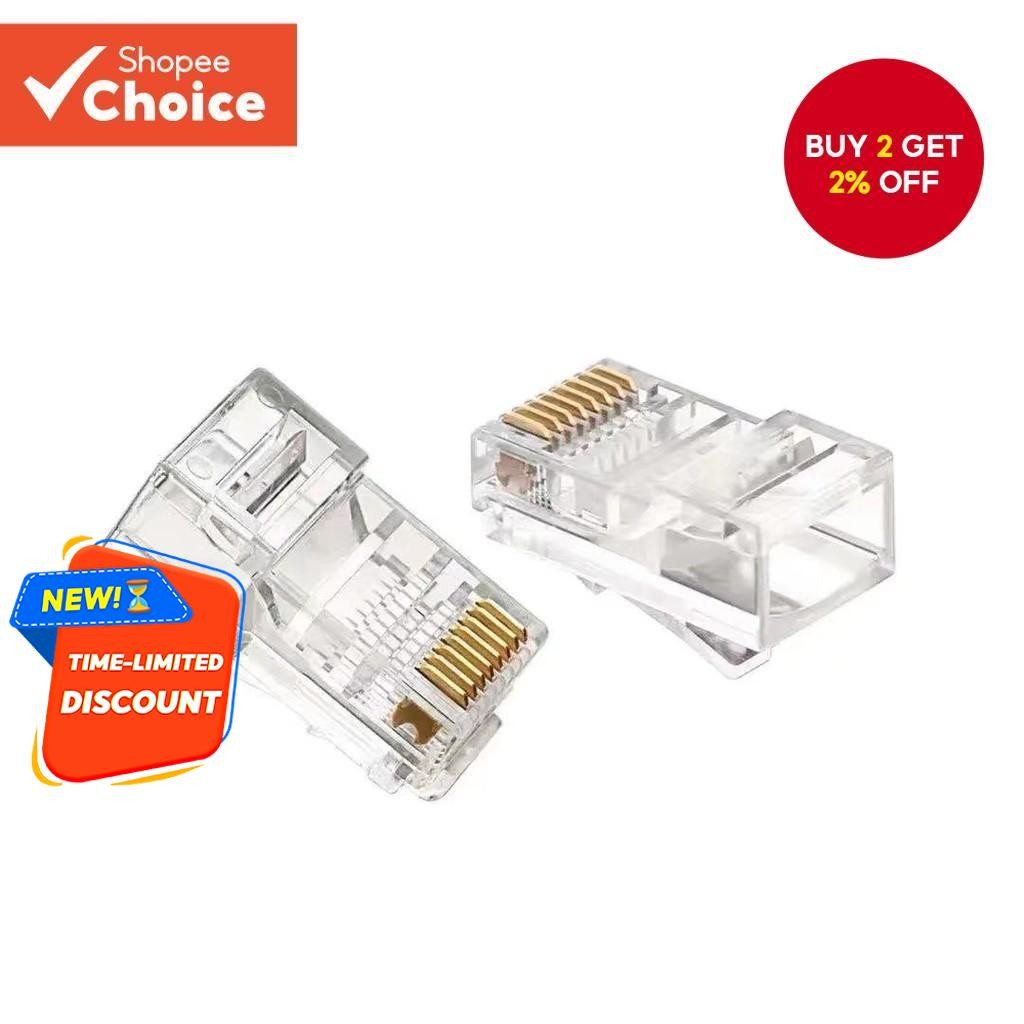 Gigabit Crystal Head RJ45 8P8C Cat 6 Monitoring Router Computer Network ...