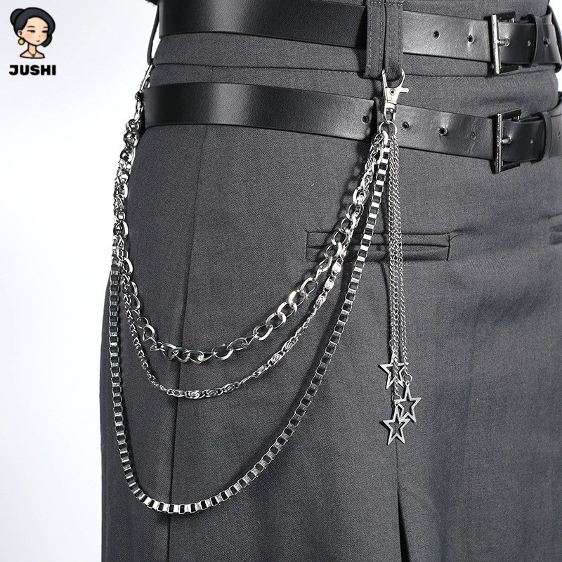 JUSHI Butterfly Hip-Hop Star Decorated Punk Waist Chain Pant Chain ...