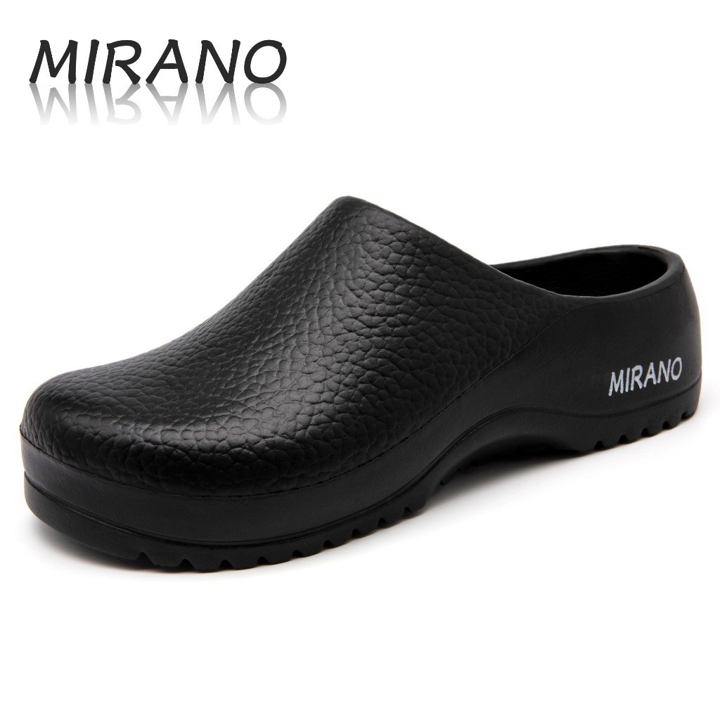 MIRANO Chef Shoes Non-Slip Lightweight Rubber Clogs Black Slip ...