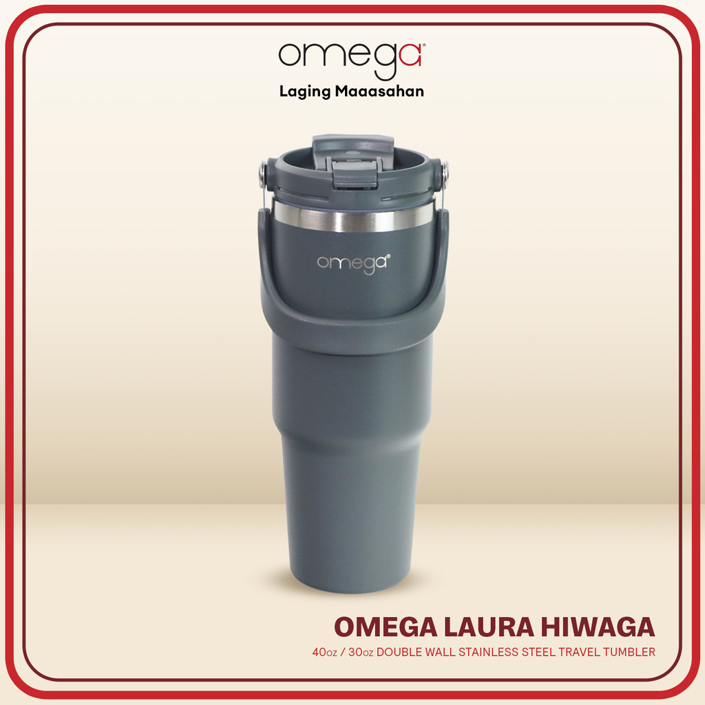 Omega Houseware Laura Double Wall Stainless Steel Bottle Tumbler in ...