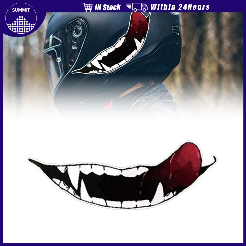 Funny Sunscreen Scary Devil Evil Tooth Car Sticker Helmet Motorcycle ...