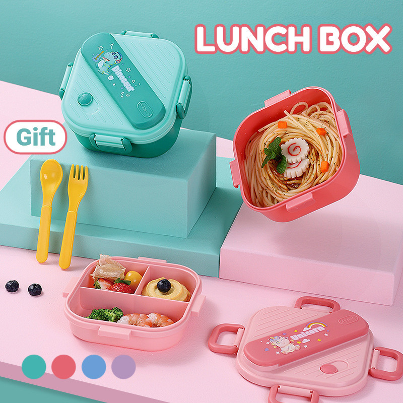 Cute Lunch Box Student Portable Bento Box with Compartments for Kids ...