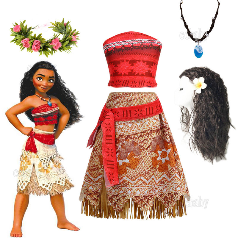 Moana Character Costume for Kids Girl 2 3 4 5 6 7 8 9 10 Year Old Moana ...