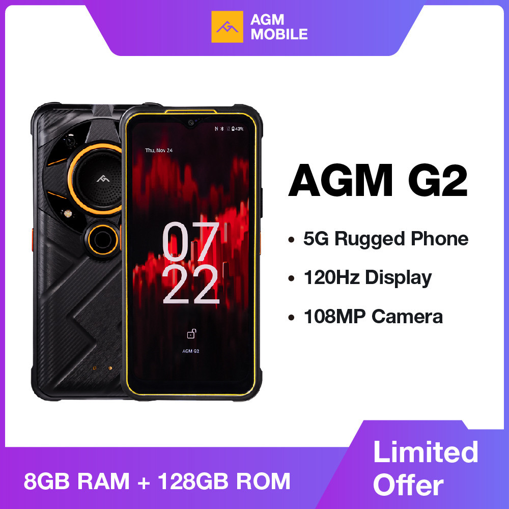 AGM G2 5G Rugged Smartphone: 8+256GB 108MP Camera 20MP Night Vision ...