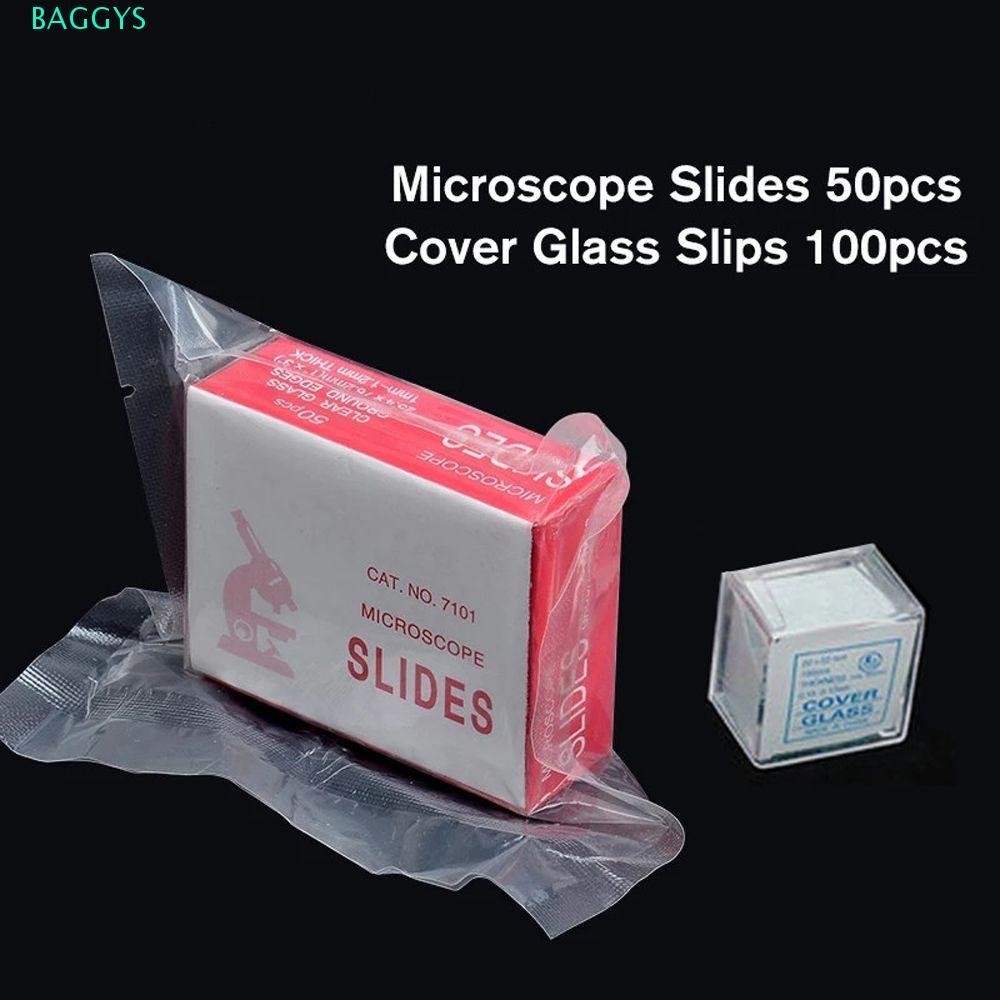 BAGGYS Microscope Slides Laboratory Sample School Supplies Transparent ...
