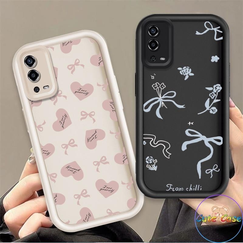 Casing For OPPO A55 4G Cartoon Silicone Accessories Soft Phone Case Bow ...