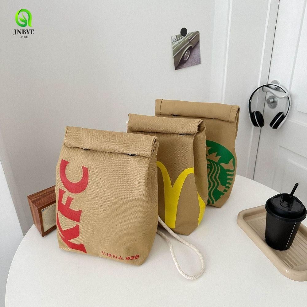 JNBYE Backpack, Letter Canvas KFC Backpack, Ins Large Capacity ...