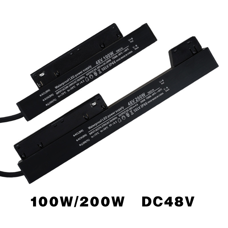 100W 200W Power Supply Driver Magnetic Track Light Power AC180V-265 to ...