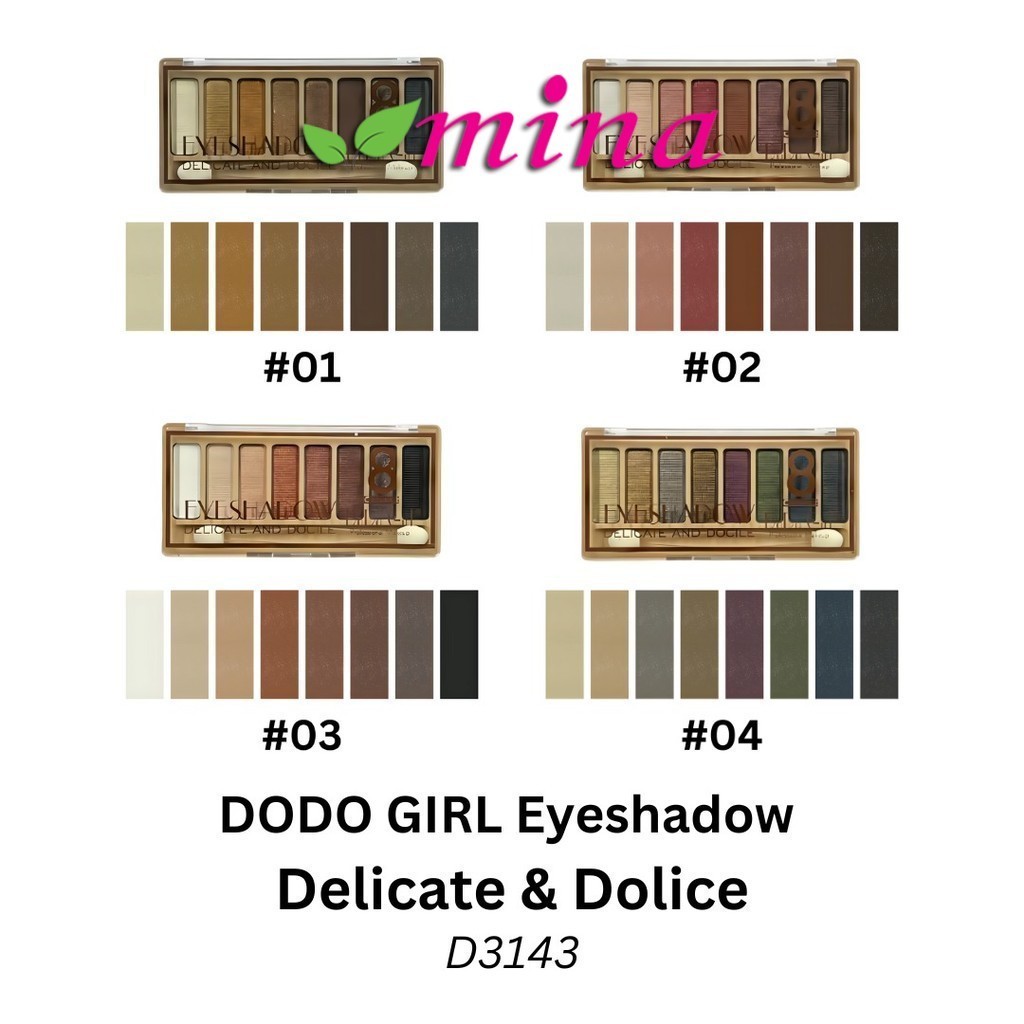 DODO GIRL Eyeshadow Delicate & Docile 8C D3143 Pembayang Mata Pigmented ...