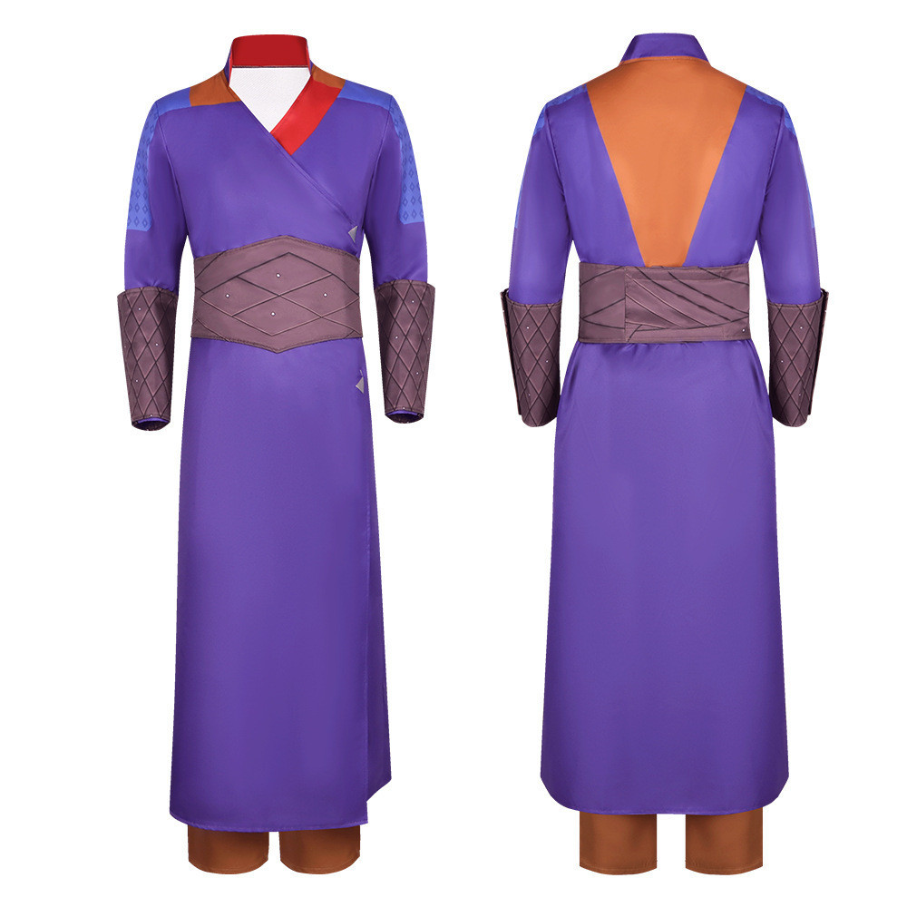 Gale Cosplay Costume Trench Purple Robe Game Baldurs Gate 3 Role Play ...
