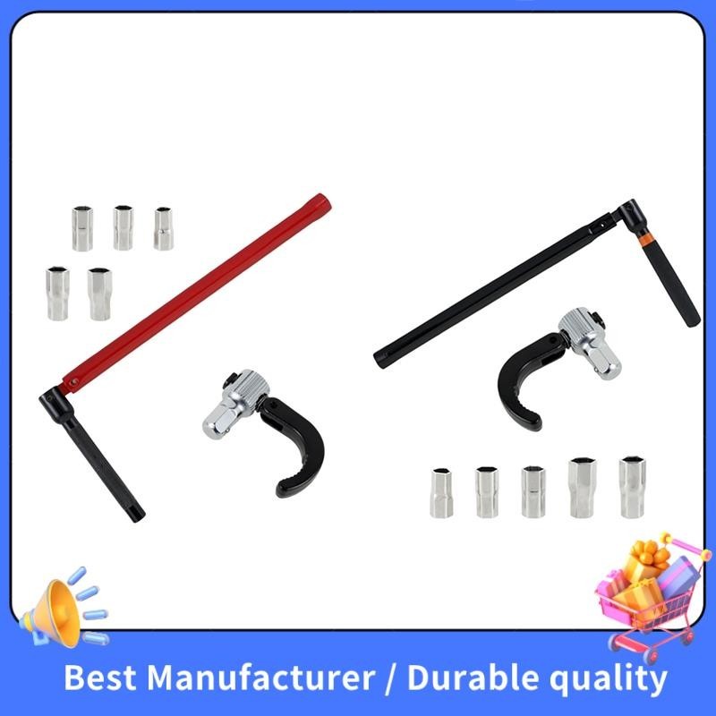 Faucet Wrench Carbon Steel Plumber Socket Wrench with 5 Sockets and 1 ...