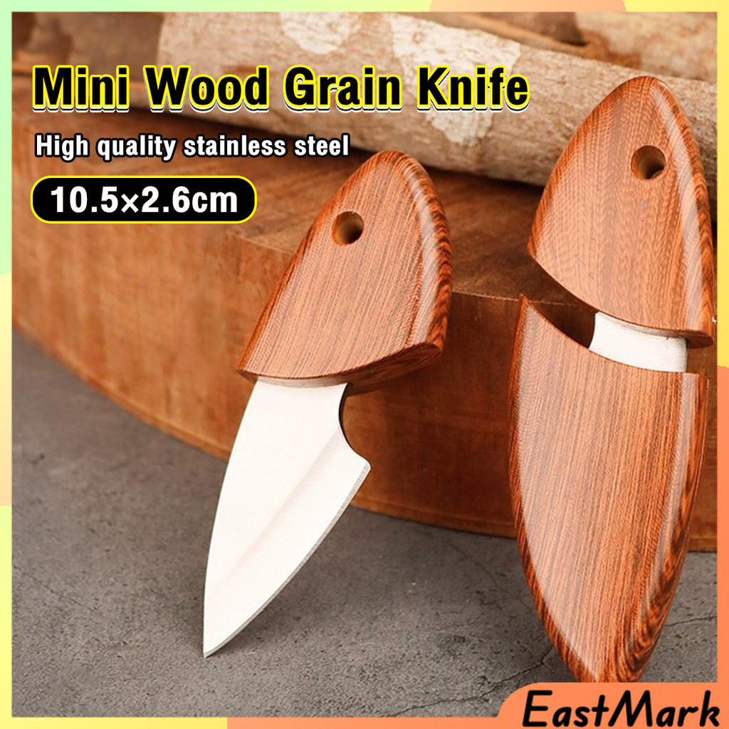 EMark Mini Wood Grain Color Fruit Knife Kitchen Knives | Shopee Philippines