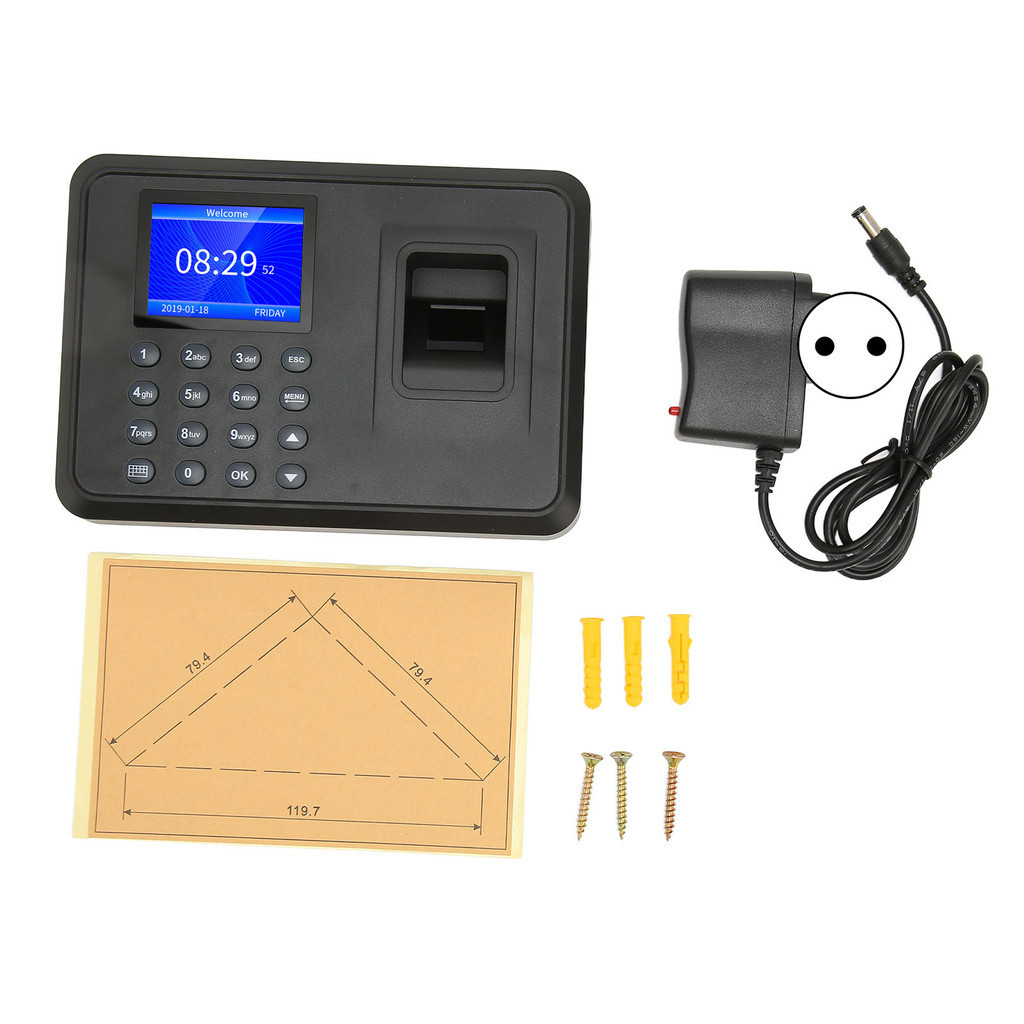 Fingerprint Attendance Machine 2.4 Inch 1000 User Capacity Name Display ...