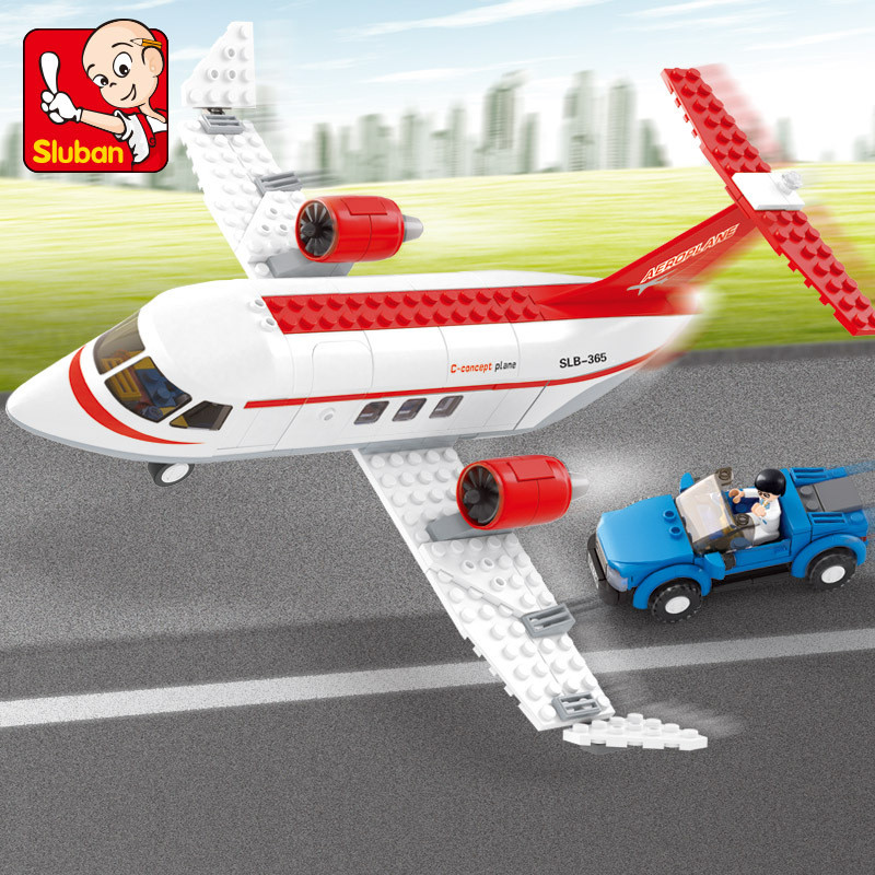 Compatible with Lego Small Luban Air Bus Freight Airplane Station ...