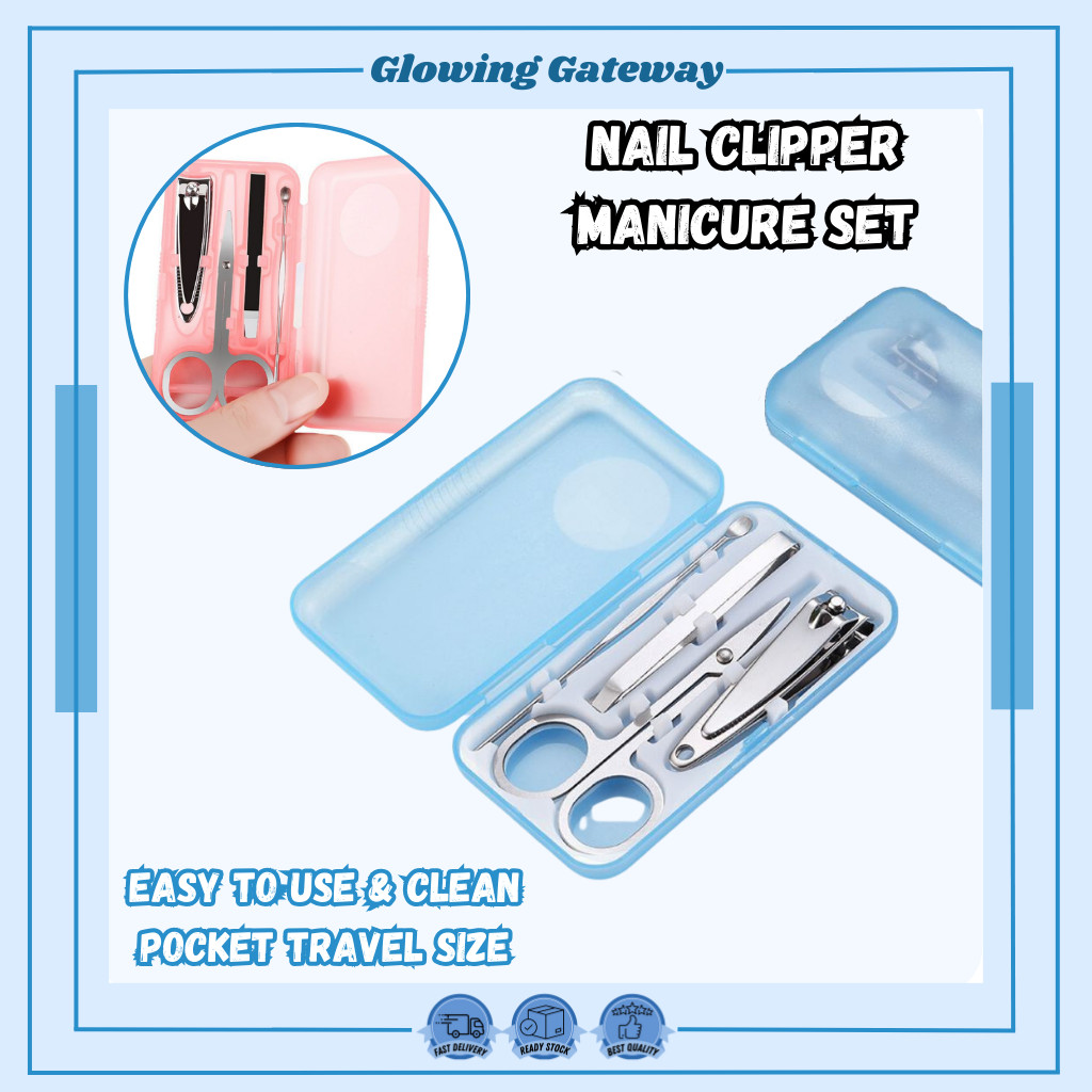 4pcs Mini Finger Nail Clipper Manicure Set Clipper Nail Cutter Scissors ...