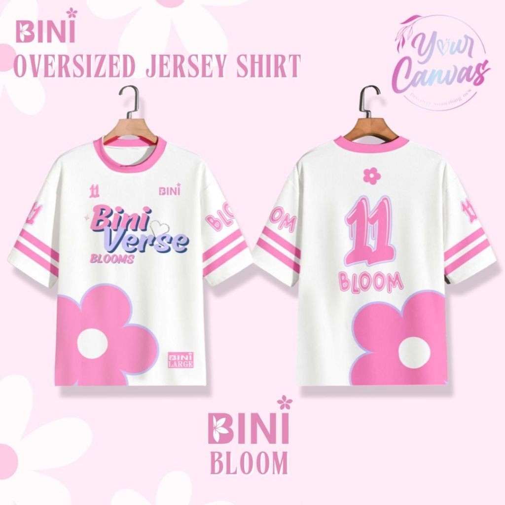(Free custom name numbers）BINI OVERSIZED JERSEY TRENDY BINI BLOOMS ...