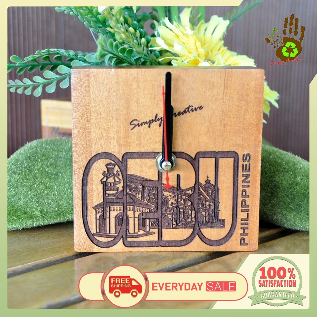 Simply Creative Wooden S4S Clock Cebu Philippines, Souvenir Gift Item ...